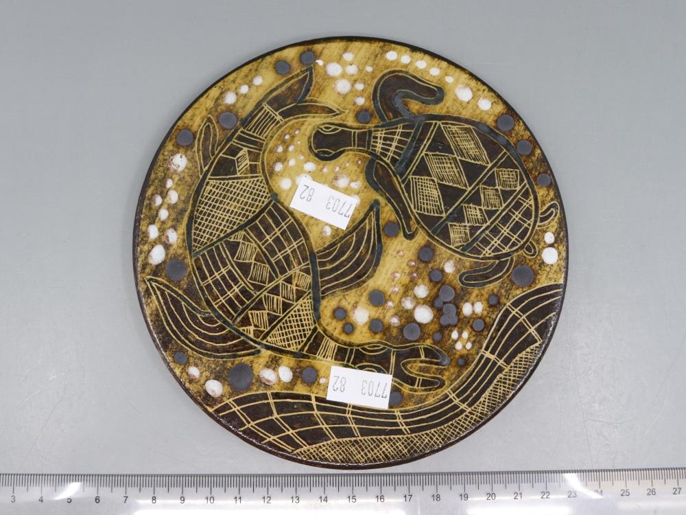 Carl Cooper | RARE CARL COOPER AUSTRALIAN POTTERY PLATE WITH ABORIGINAL ...