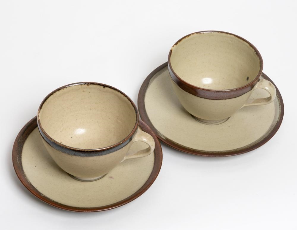 Leach Pottery | LEACH POTTERY ST IVES - Two Vintage Cups and Saucers ...
