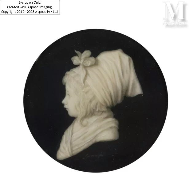 Piat-Joseph Sauvage | Portrait de fillette de profil | MutualArt