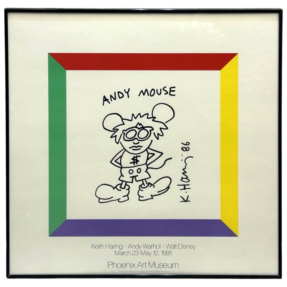 Collaborative | Keith Haring & Andy Warhol Collaborative Poster (1980s ...