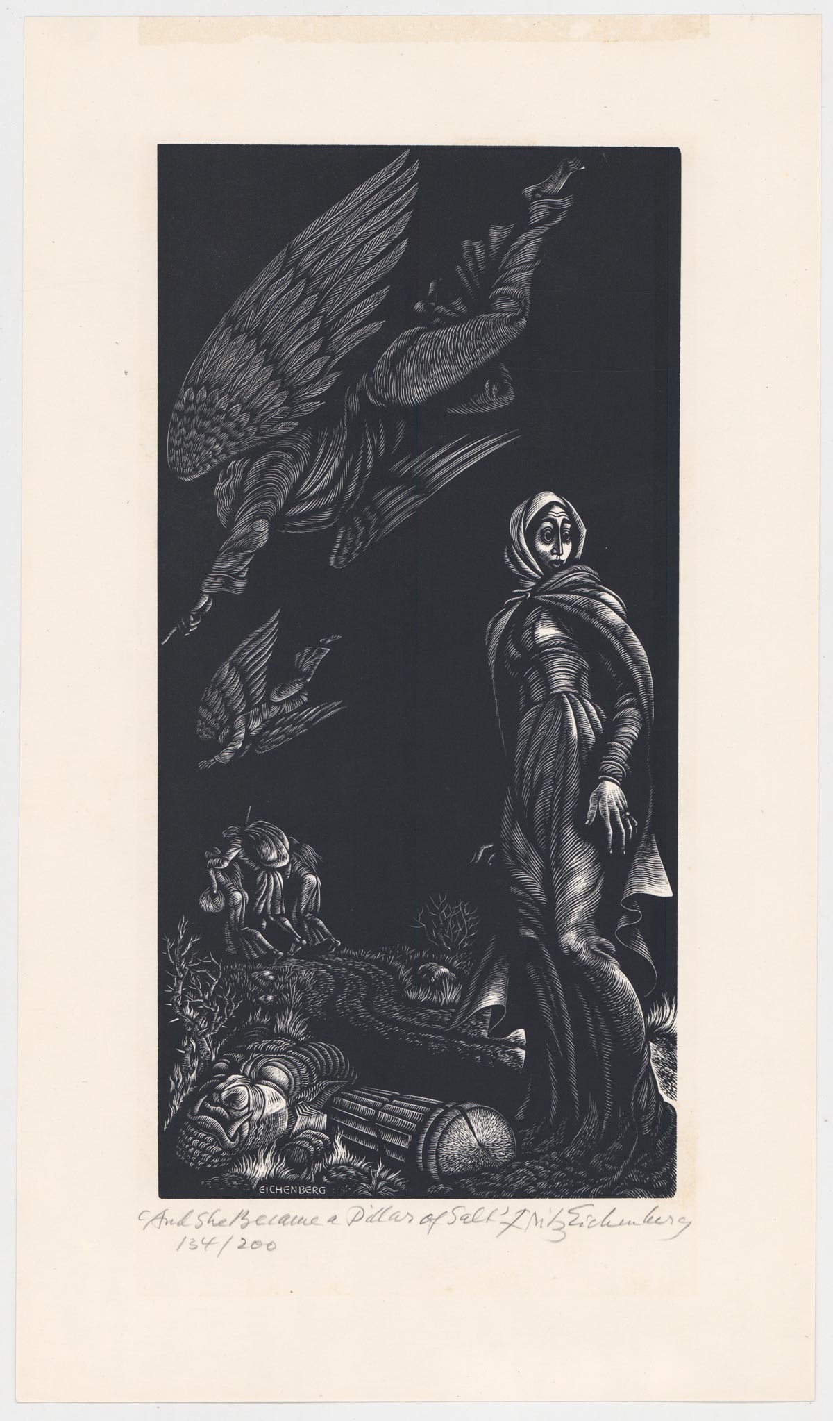 Fritz Eichenberg | And She Became a Pillar of Salt | MutualArt
