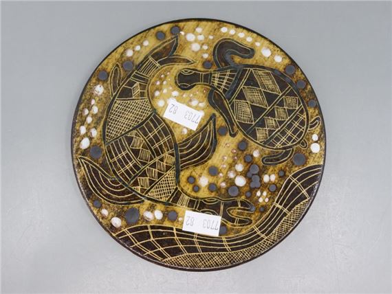 Carl Cooper | RARE CARL COOPER AUSTRALIAN POTTERY PLATE WITH ABORIGINAL ...