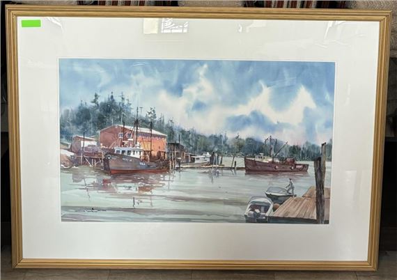 Al Stine | Harbor Scene | MutualArt