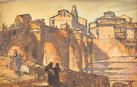 Frank William Brangwyn | View of an Old Bridge | MutualArt