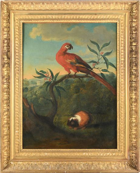 Christophe Huet | Paysage au perroquet et cochon d'Inde (Circa 1740 ...