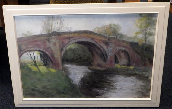 Neil Taylor | A Neil Taylor Bridge At Rievaulx oil on canvas | MutualArt