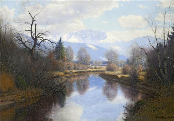 Fritz Müller-Landeck | Flusslauf im Spätherbst | MutualArt