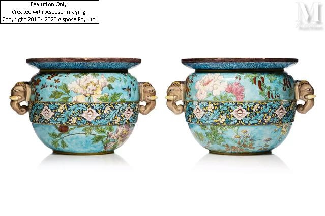 Joseph-Theodore Deck | circa 1870 Paire de cache-pots (Circa 1870 ...