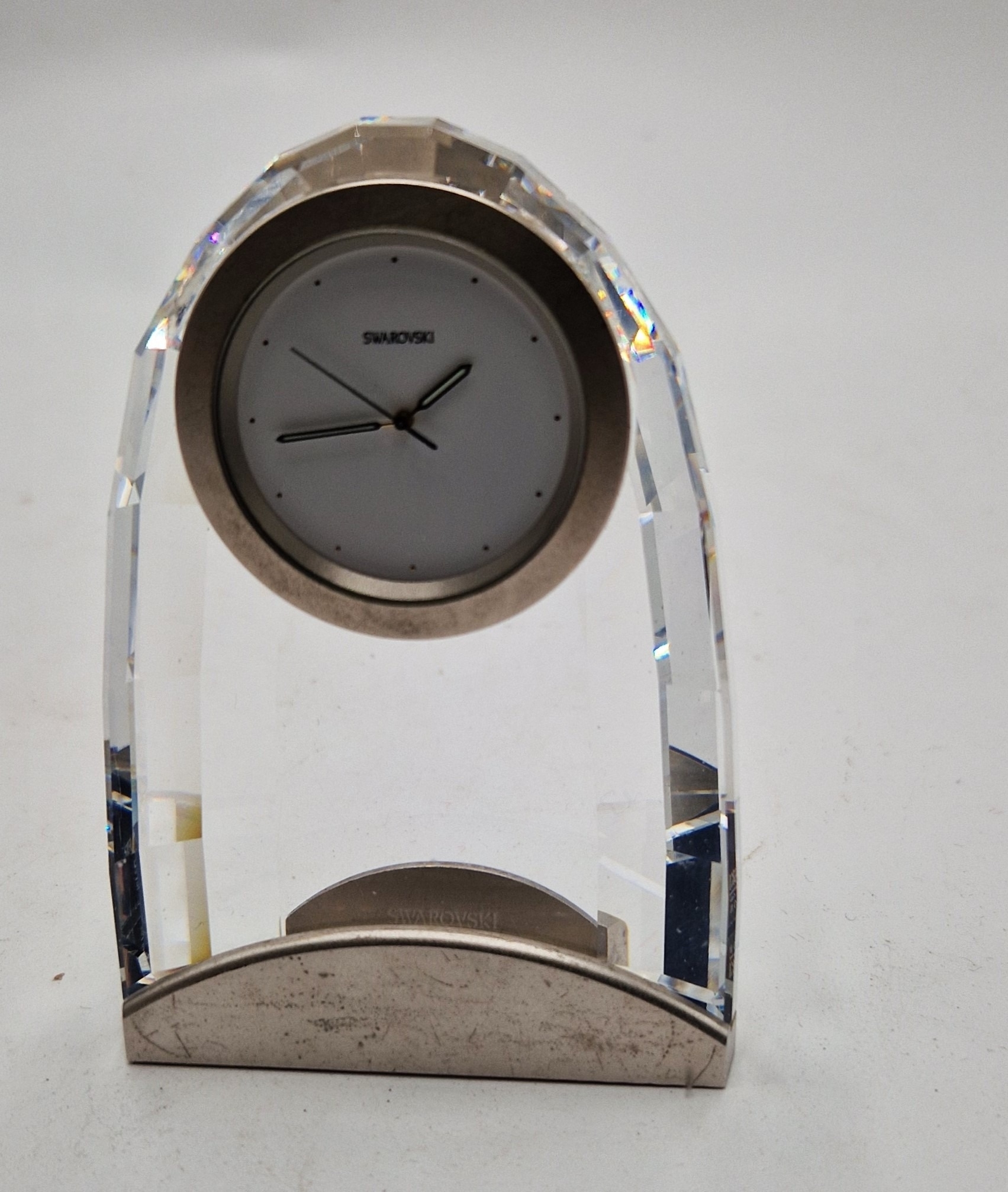 Swarovski | SWAROVSKI CRYSTAL Miniature 9cm CLOCK With STAND | MutualArt