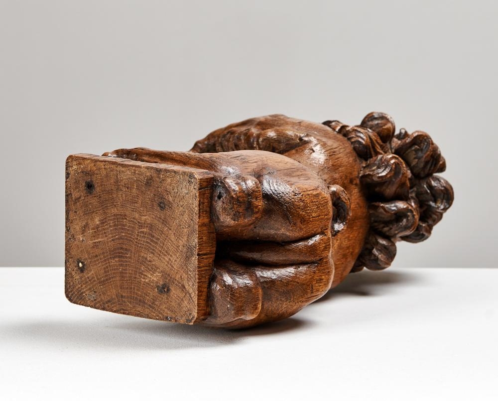 Flemish School, 18th Century | 167 - A CARVED OAK FIGURE OF A LION ...