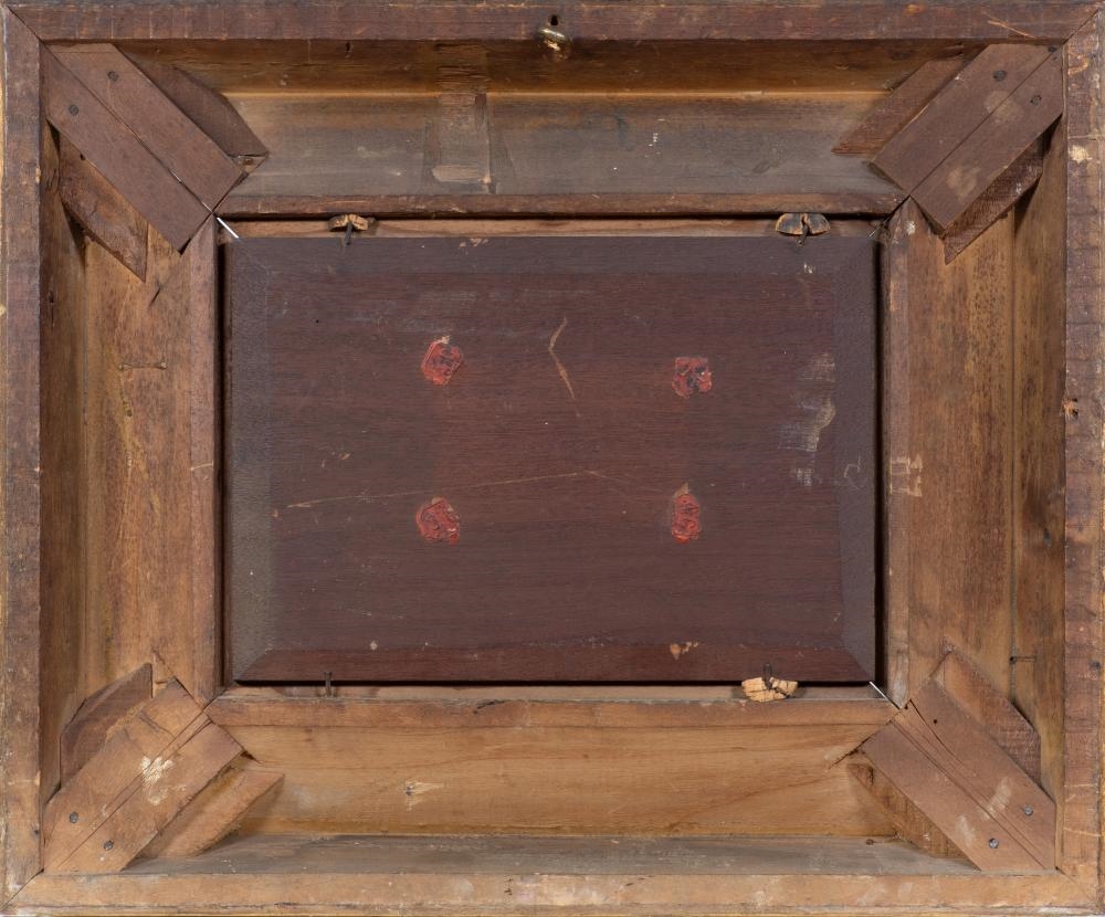 Auguste Coomans | Chickens And Rooster In The Yard | MutualArt