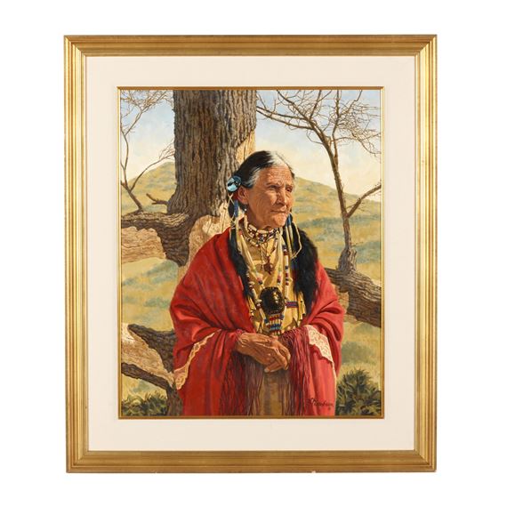Robert Tanenbaum | Portrait of a Native American Woman | MutualArt
