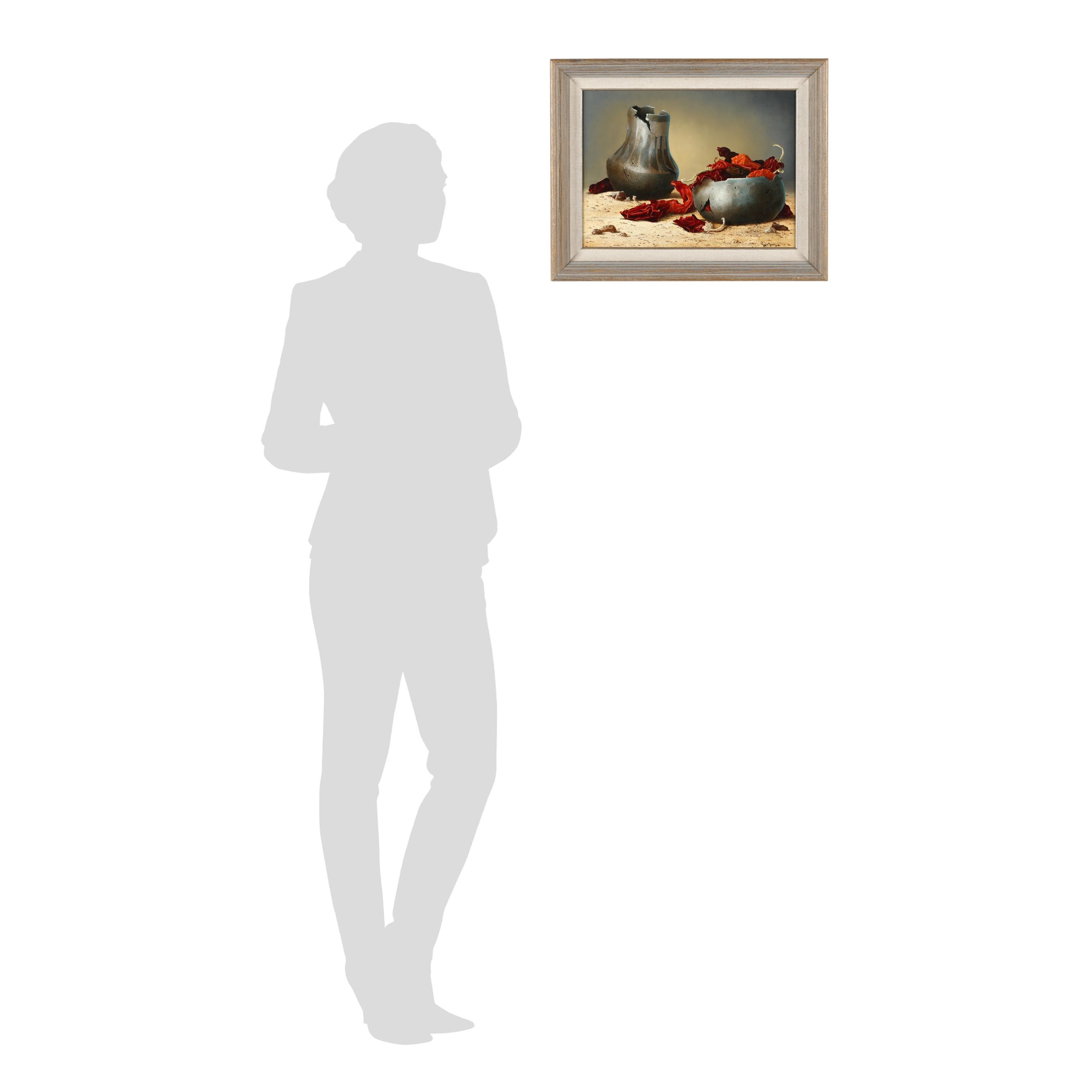 Gayle Nason | Still Life with Southwestern Pottery and Dried Peppers ...