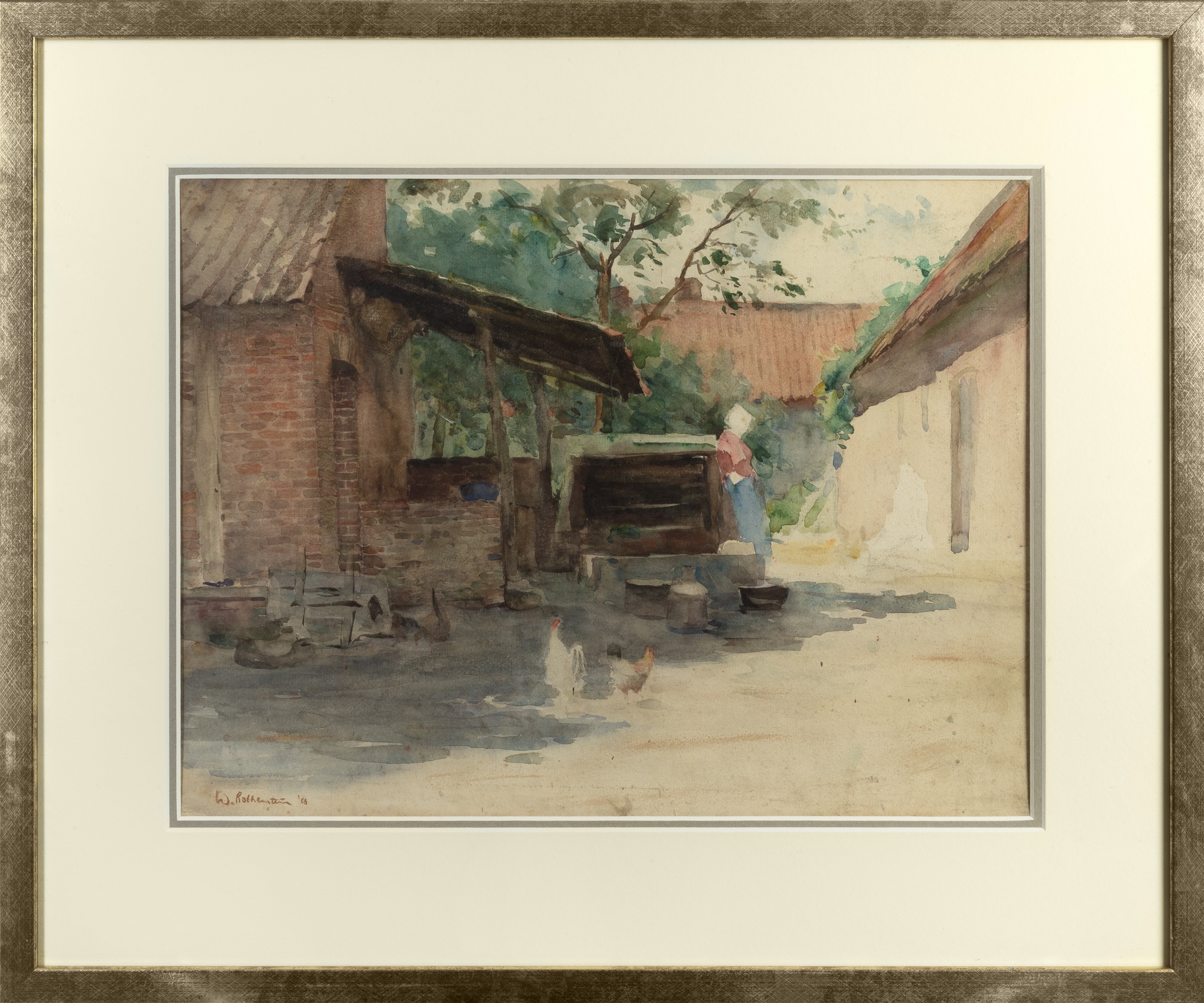 Sir William Rothenstein | French Farmyard (1916) | MutualArt