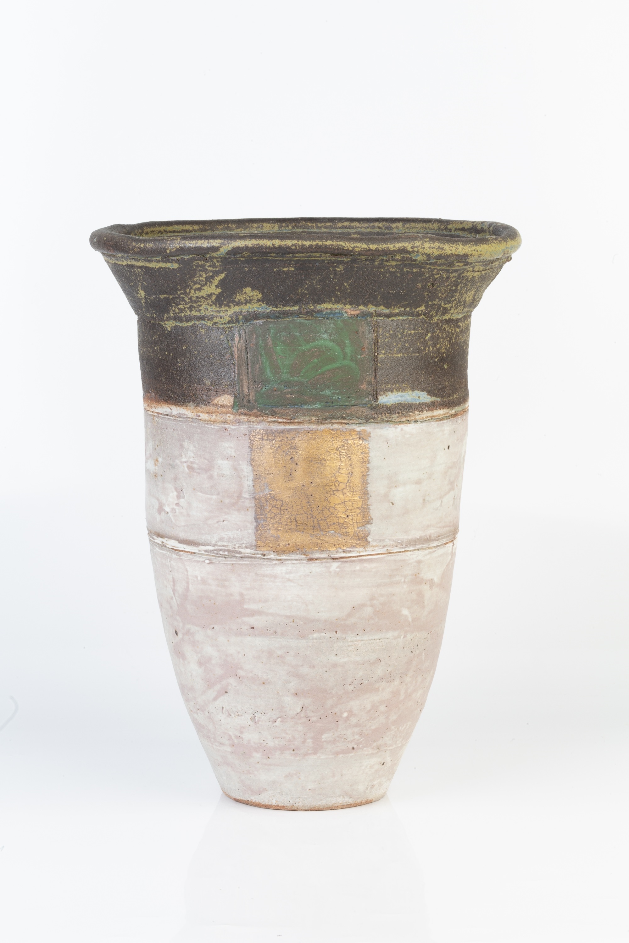 Robin Welch | Banded vase with flaring rim | MutualArt