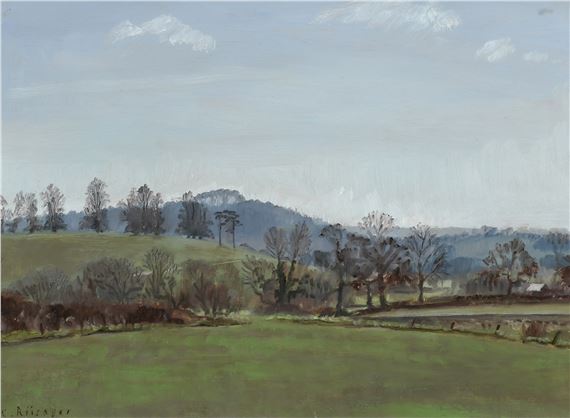 Chris Riisager | Landscape with a farmhouse in the distance | MutualArt