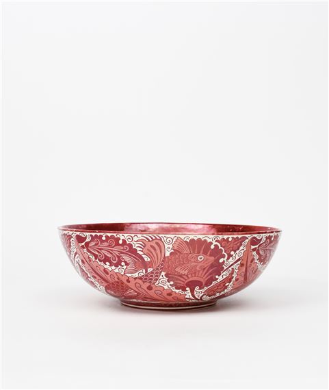 Fred Passenger | Ruby lustre bowl | MutualArt