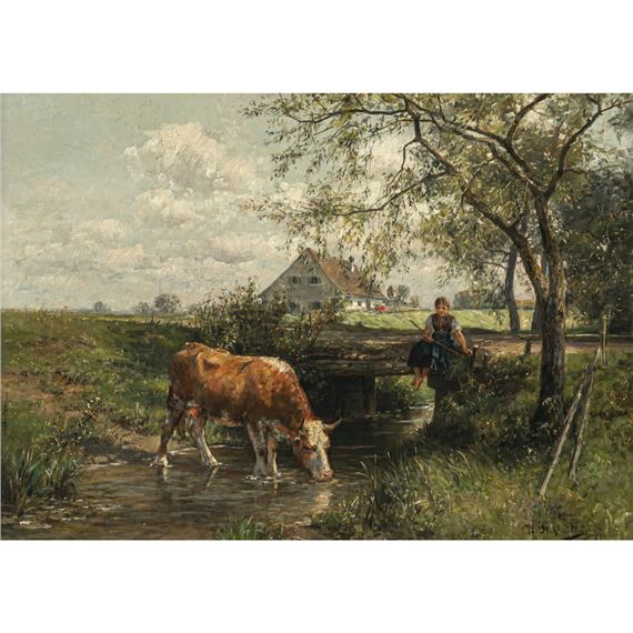 Karl Stuhlmüller | The favourite cow (1859) | MutualArt