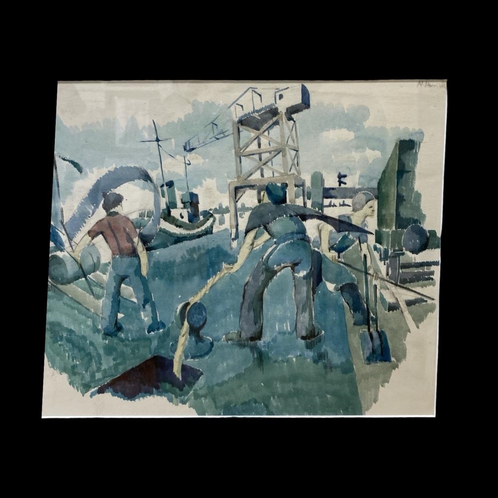 Hywel Harries | Industrial Art: Hywel Harries Dockside Scene ...
