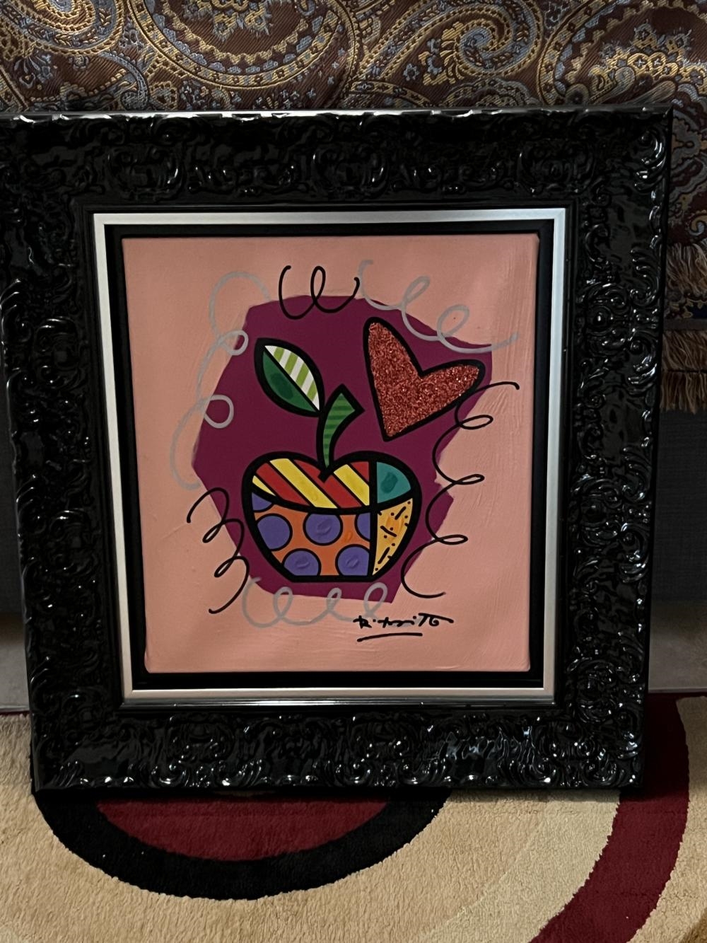 Romero Britto | Romero Britto Big Apple (Original Painting on Canvas ...