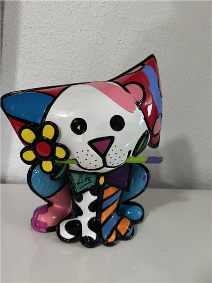 Romero Britto | Romero Britto Yellow Flower Statue (Original Mixed ...