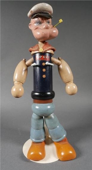 King Features Syndicate | VINTAGE POPEYE JOINTED WOODEN DOLL | MutualArt