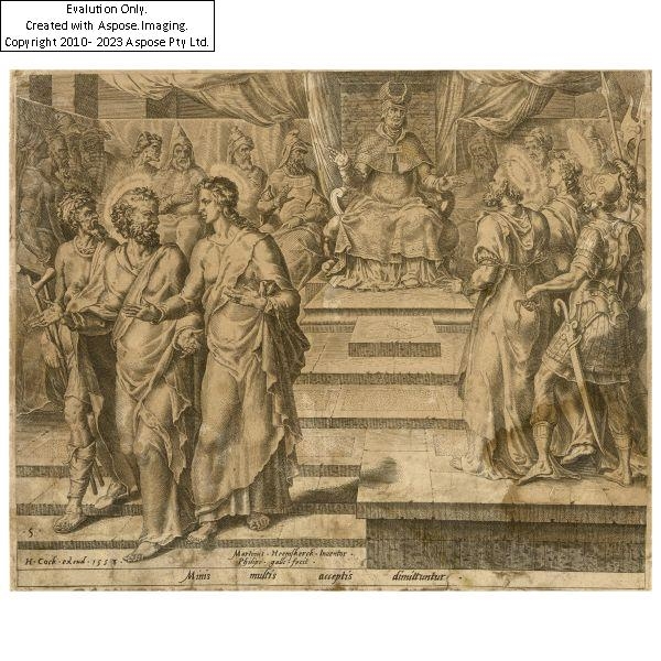 Philip Galle | SAINT PETER AND SAINT JOHN DISMISSED WITH THREATS, FROM ...