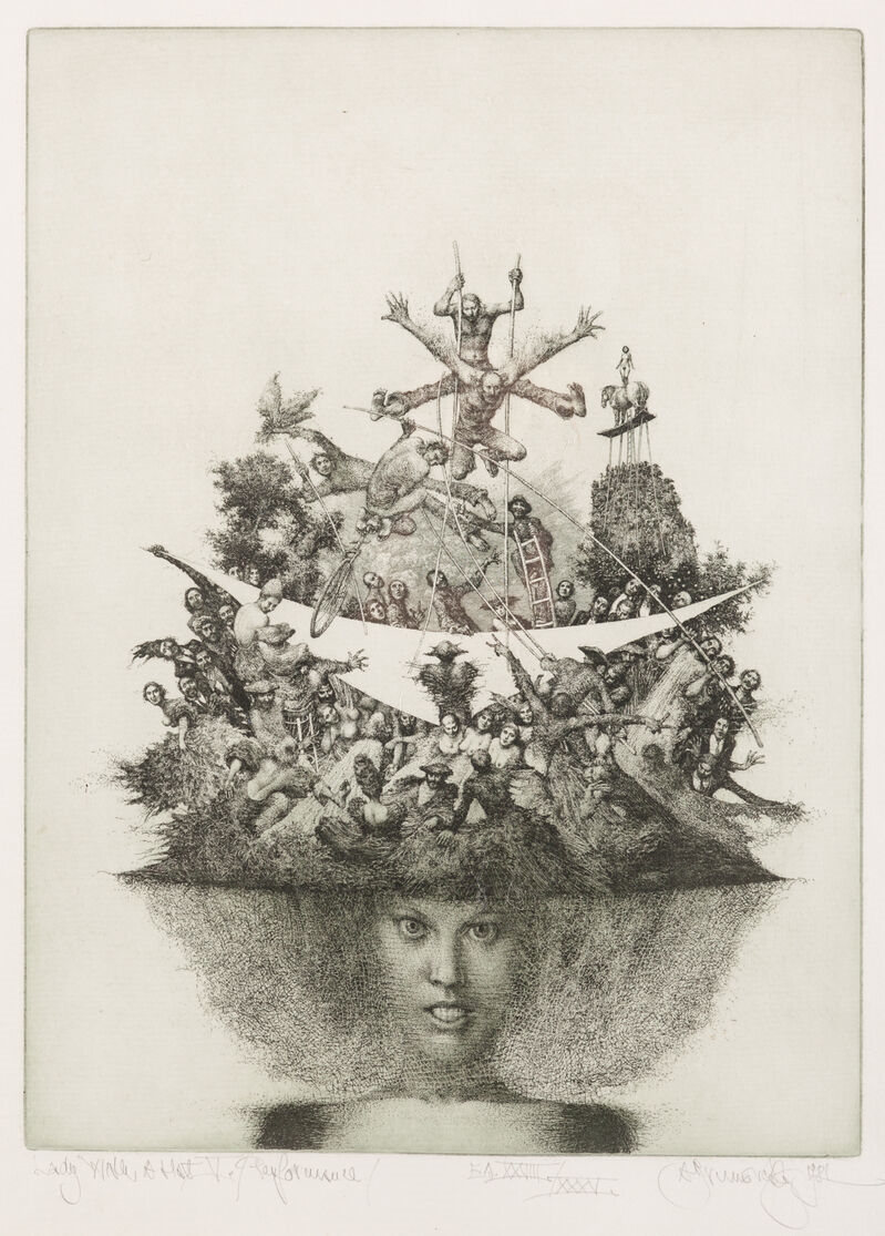 Albin Brunovsky | DÁMA V KLOBÚKU V (1981) | MutualArt