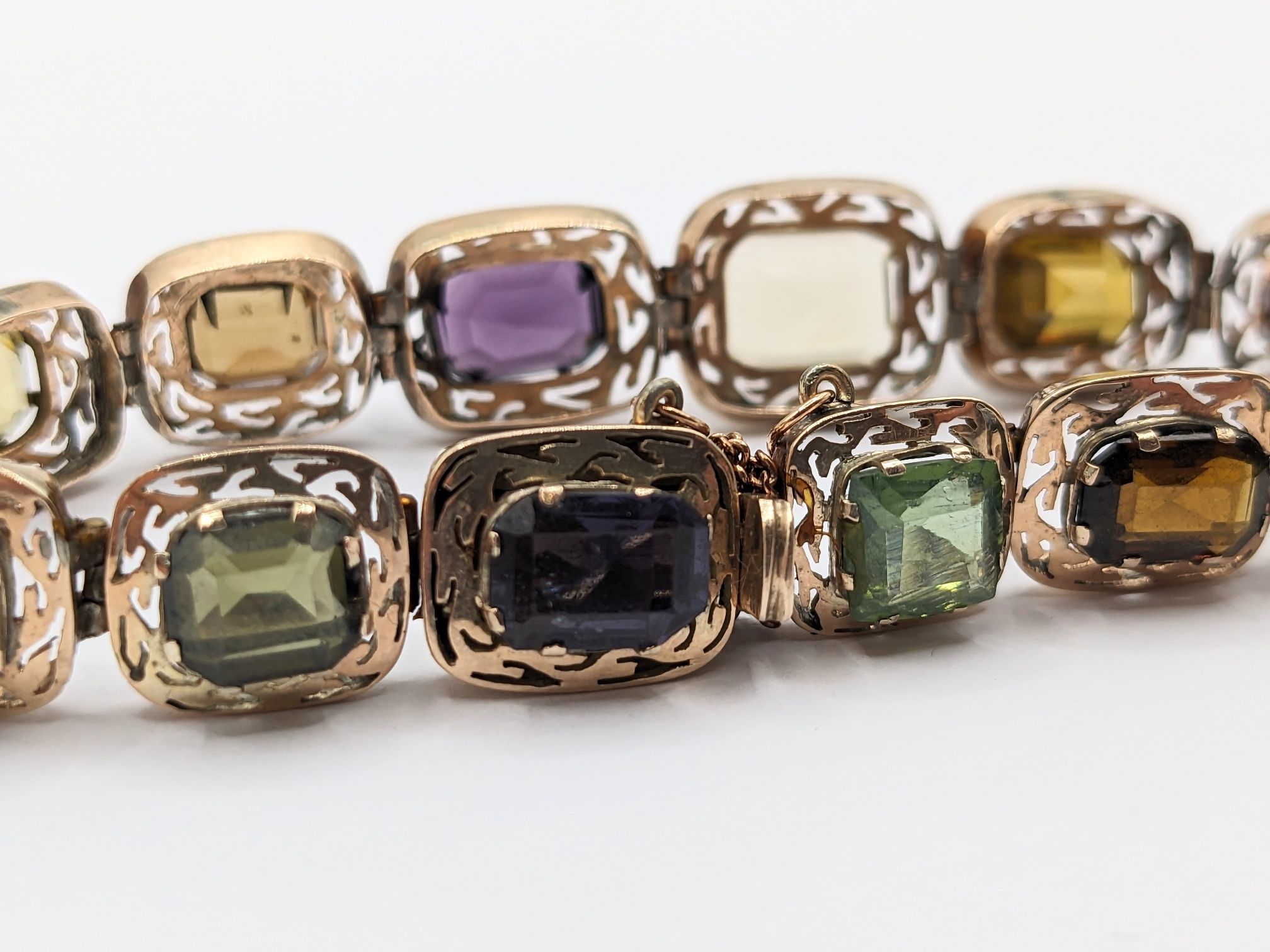 Semi Precious | ANTIQUE MULTI GEM TENNIS BRACELET | MutualArt