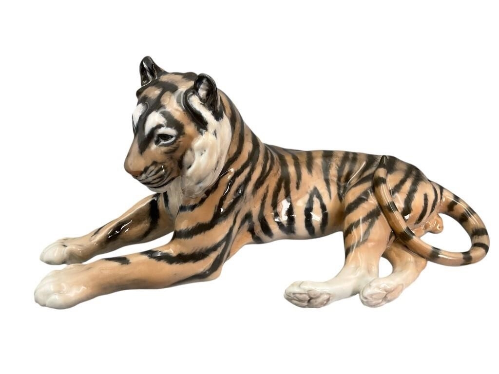 Unknown | Royal Copenhagen Tiger Porcelain Sculpture | MutualArt