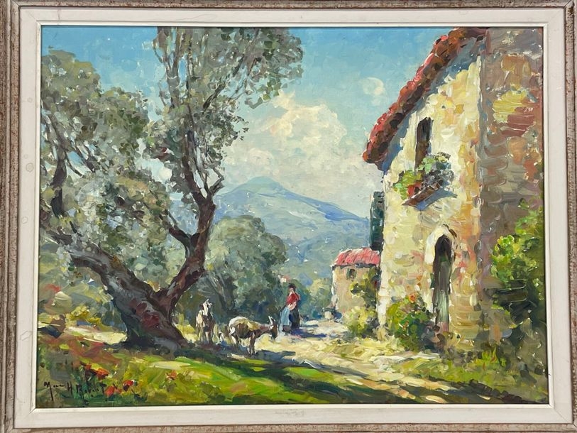 Marius Hubert-Robert | Le mas en Provence | MutualArt