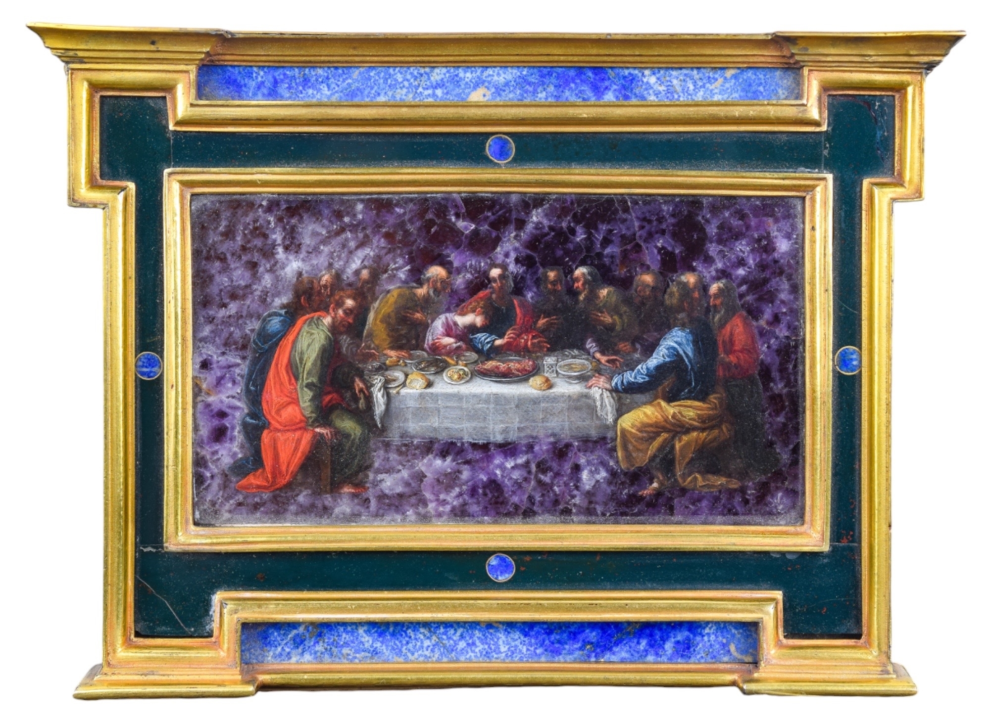 Roman School, 17th Century | The Last Supper on amethyst (Circa 1600) | MutualArt