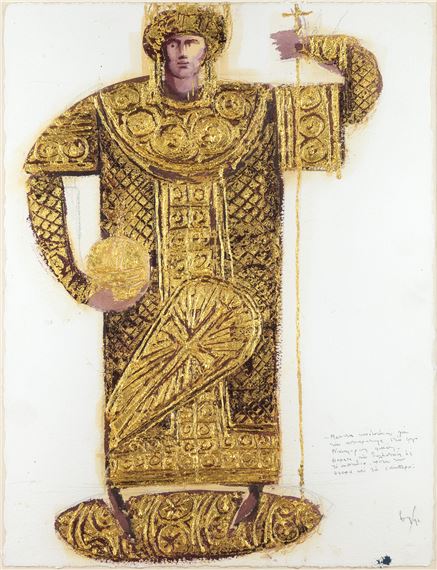 Vassilis Fotopoulos | Costume maquette for the emperor in the play ...
