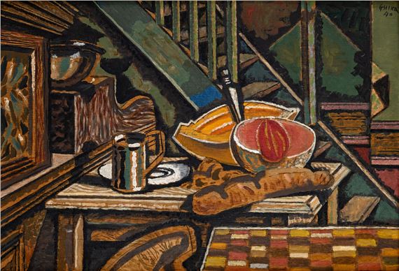 Nikos Hadjikyriakos-Ghika | Tavern with melon and watermelon (1940 ...