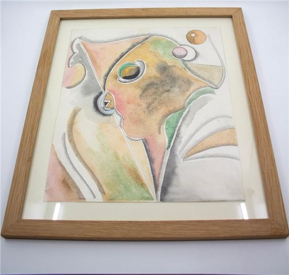 Dominic Fels | Domonic Fels (1906 -1974) Surrealist watercolour Figural ...