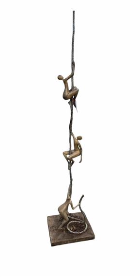 Tolla Inbar | Tolla Inbar - A very large unique bronze rope sculpture ...