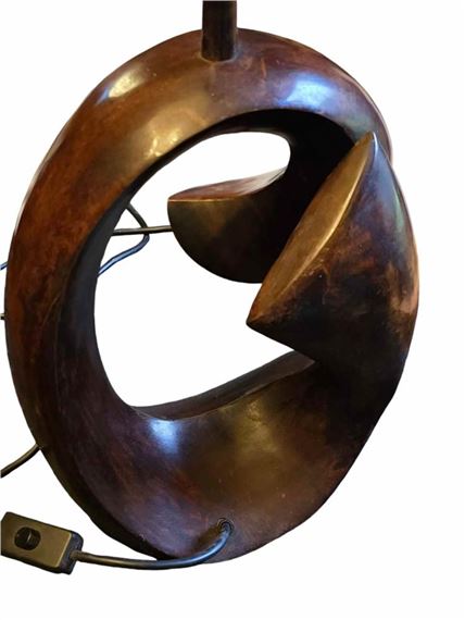 Henry Moore | An abstract patinated Curvilinear Bronze sculptural lamp ...