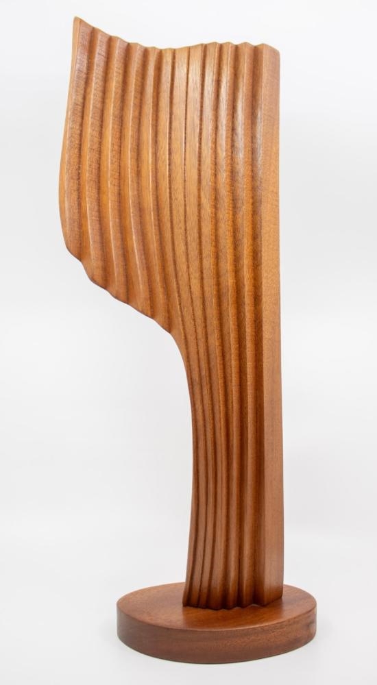 Brian Willsher | Mahogany sculpture Circa 1999 A layered linear form ...