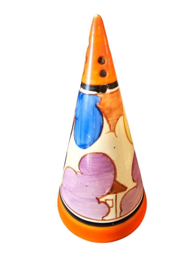 Clarice Cliff | A Rare Clarice Cliff Blue Autumn Sugar Sifter | MutualArt