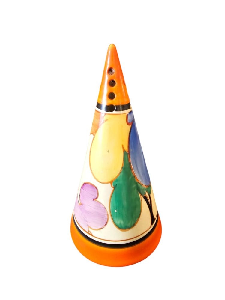 Clarice Cliff | A Rare Clarice Cliff Blue Autumn Sugar Sifter | MutualArt