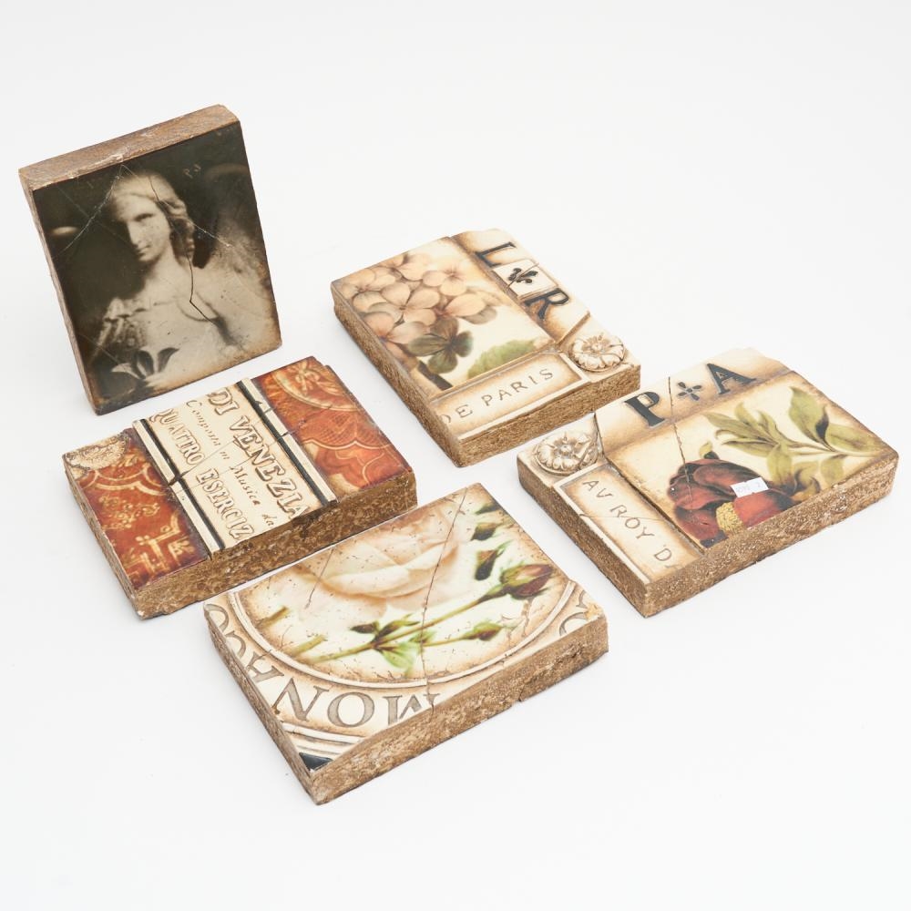 Sid Dickens | A COLLECTION OF FIVE SID DICKENS TILES 20.5 X 25CM EACH ...