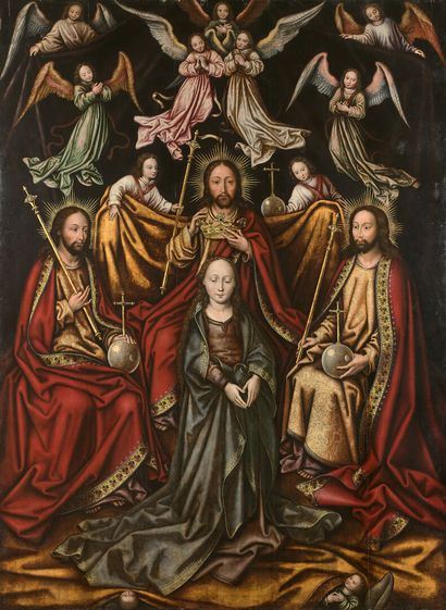 Hispano-Flemish School, 16th Century | HISPANO-FLAMANDE school circa 1550 The Coronation of the ...