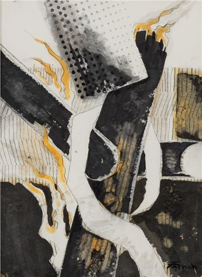 Leonard French | Study for Black Rain circa 1974 (Circa 1974) | MutualArt