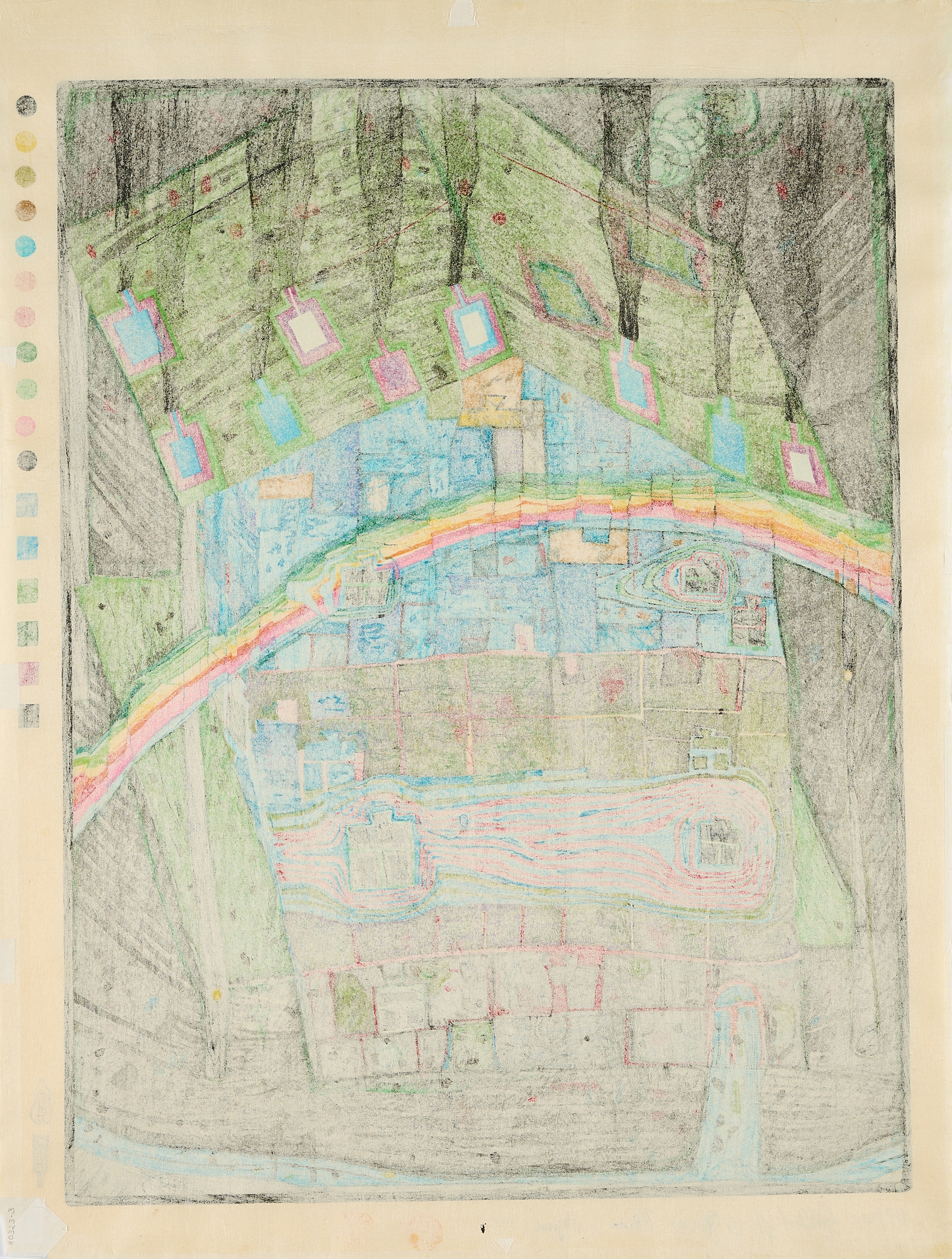 Friedensreich Hundertwasser | River under the Roof (1987) | MutualArt