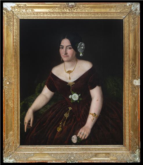 Spanish School, 17th Century | Escuela Española del siglo XIX - Retrato de mujer aristócrata ...