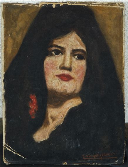 Spanish School, 17th Century | Escuela Española del siglo XX - Retrato de mujer por Enrique ...