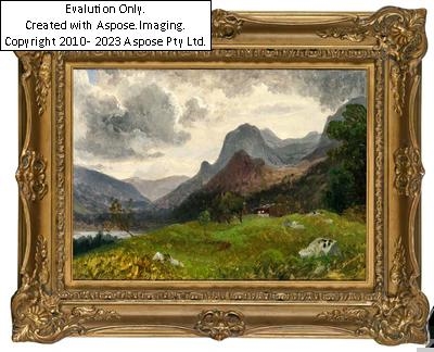 Anton Hlavacek | (Wien 1842-1926) Hintersee mit Reiteralpe | MutualArt