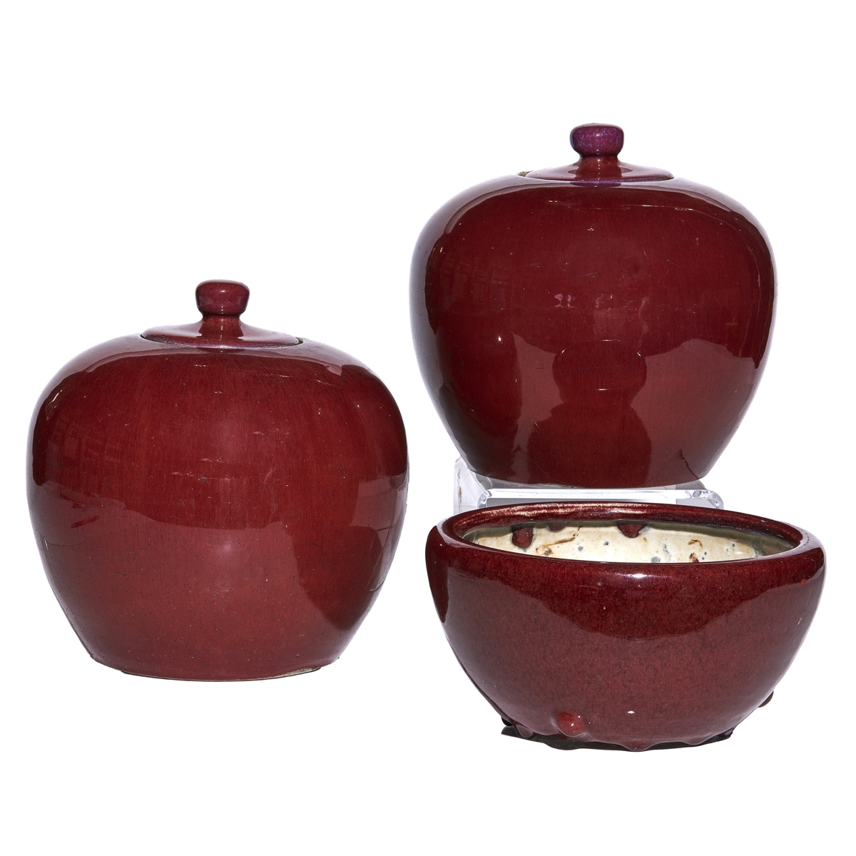 Republic Period | lot of 3) Chinese flambe glazed objects | MutualArt