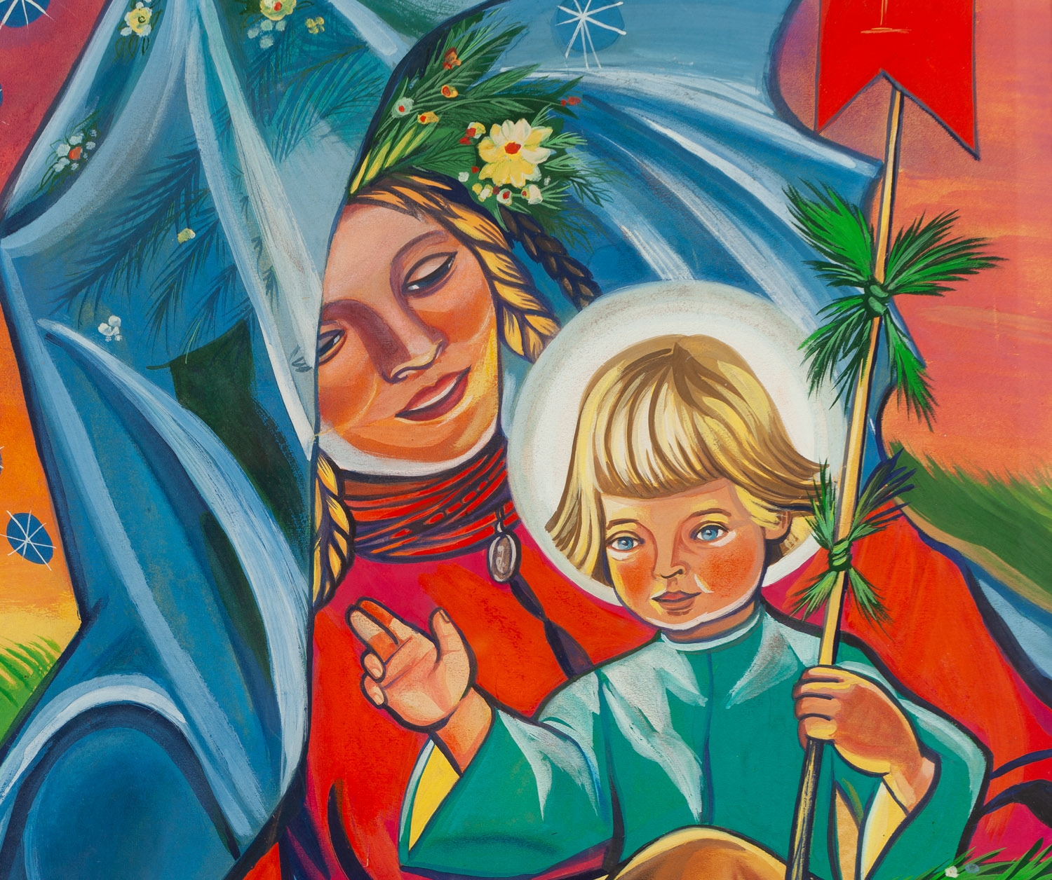 Zofia Stryjeńska | Mary with the Child | MutualArt