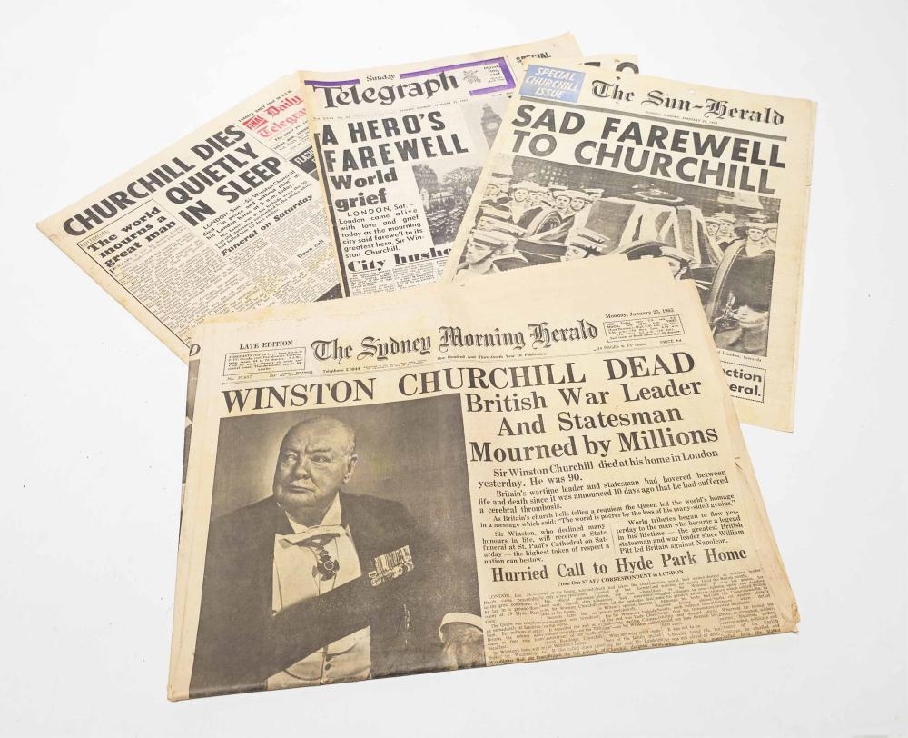 Sir Winston Churchill | The Death of Churchill Newspapers to include ...